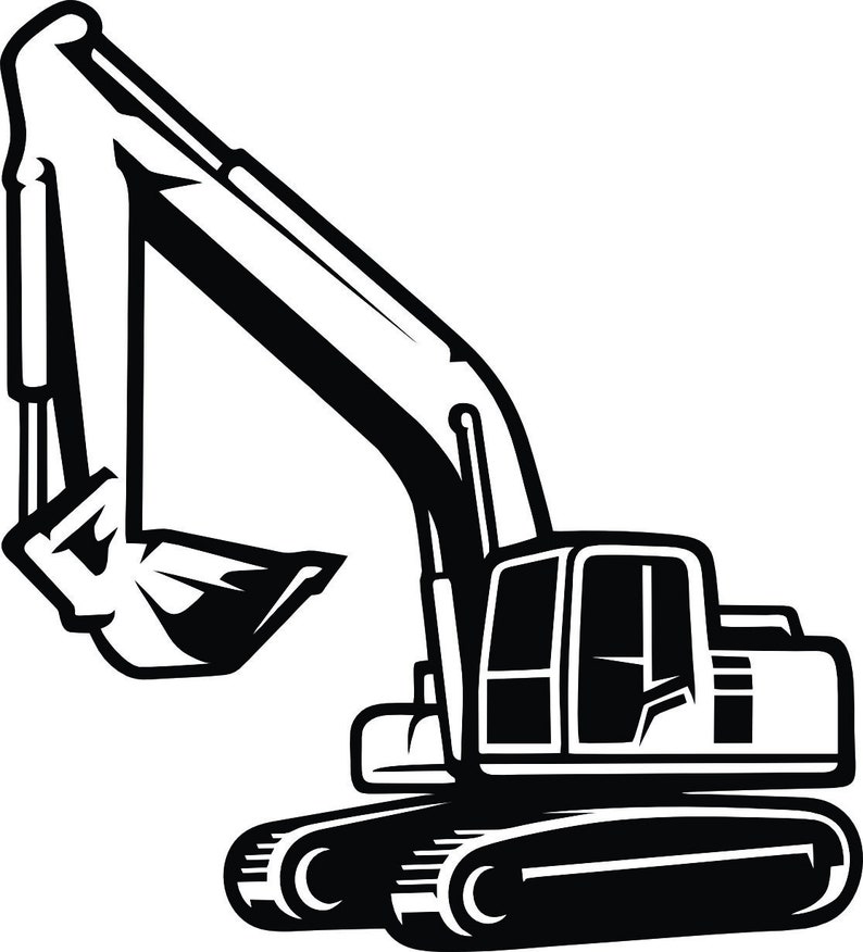 Excavator Decal: Premium Quality Outdoor Vinyl, Style #4 - Etsy