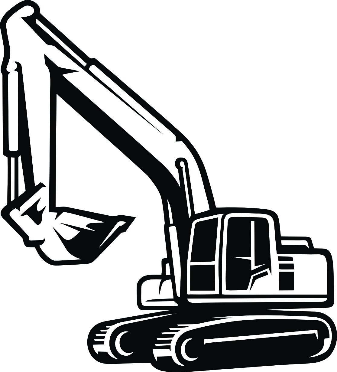Excavator Style #4 Die Cut Vinyl Decal Transfer Sticker Durable Premium ...
