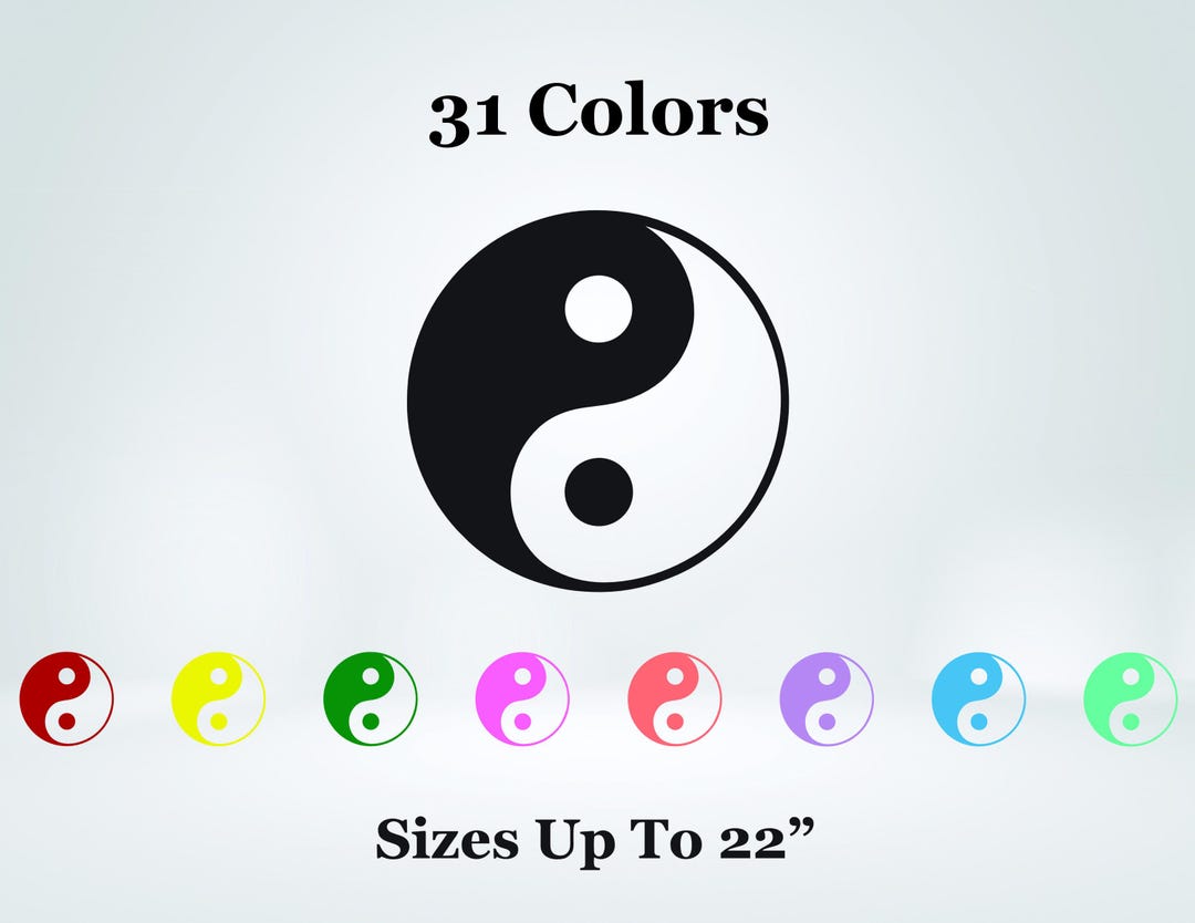 Yin and Yang Spiritual Tao Buddha - Die Cut Vinyl Decal Transfer ...
