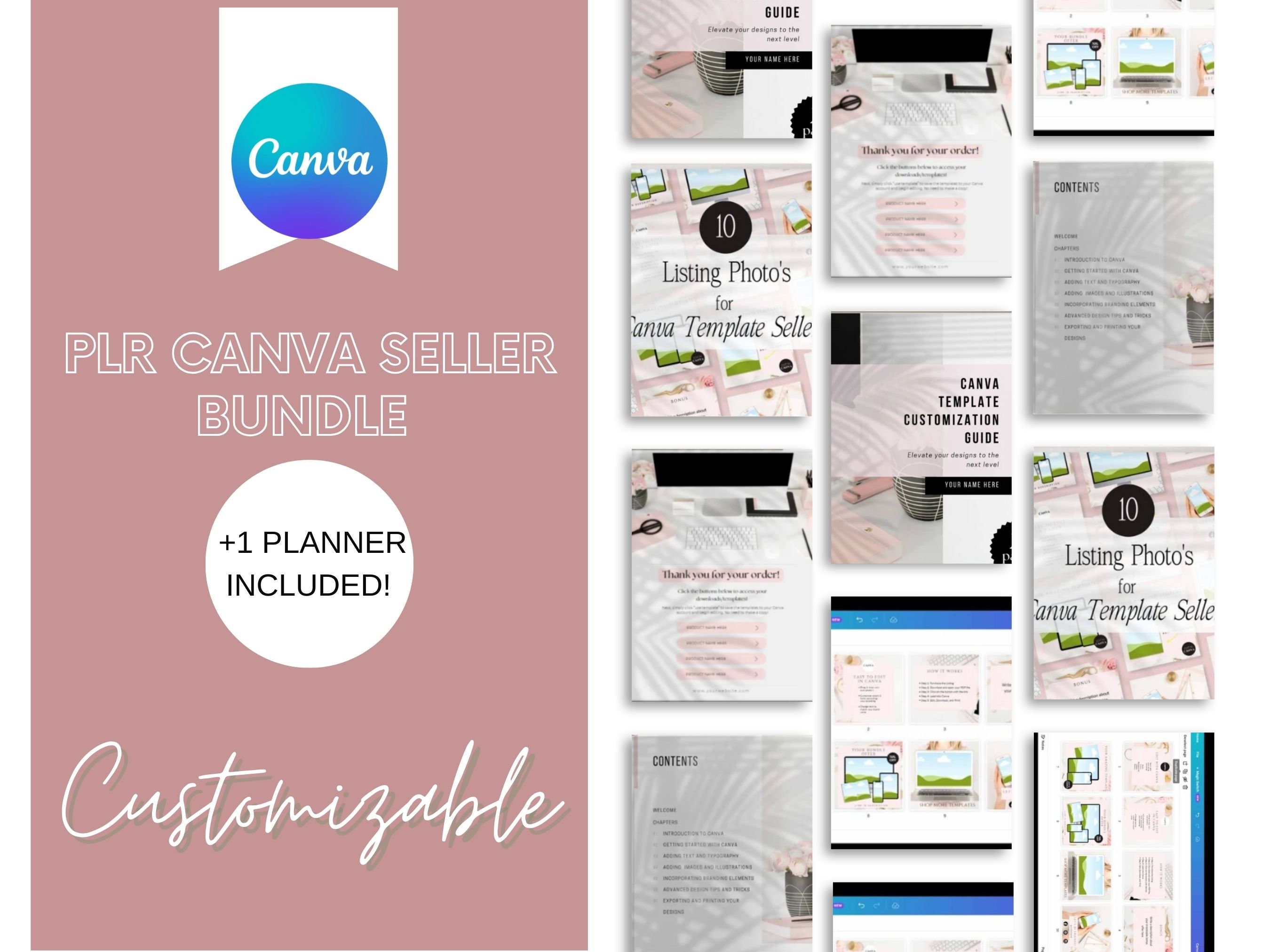 PLR Seller Templates Bundle, Editable in Canva, Design Templates ...