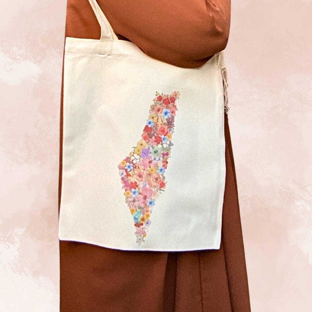 Floral Palestine Map Gaza Support Pro-palestinian Apparel Free Gaza ...