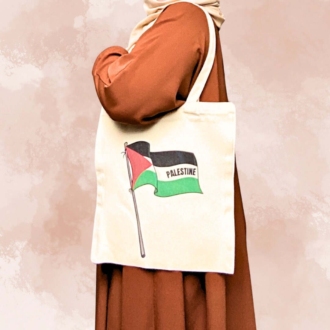 Palestine Flag Tote Pole Charity Funding Gaza Support Pro-palestinian ...