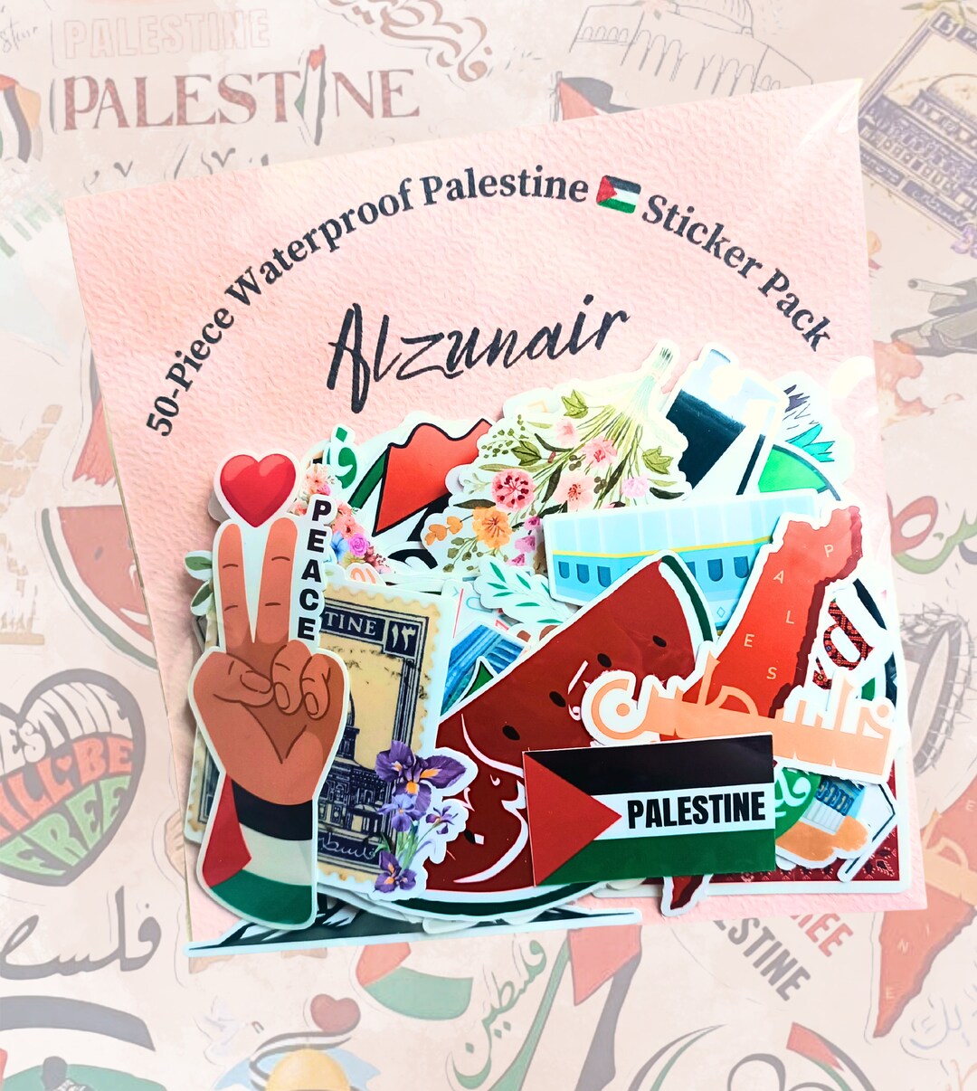 50-piece Waterproof Glossy Sticker Pack Handmade Charity Fundraising ...