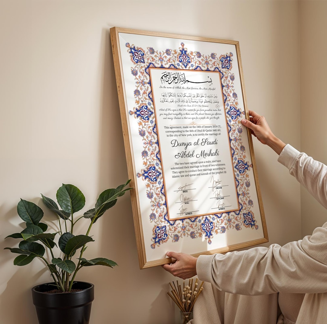 Islamic Marriage Contract | Marriage Contract PDF | Nikah Nama Template ...