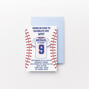 Baseball Custom Birthday Invitation - Etsy