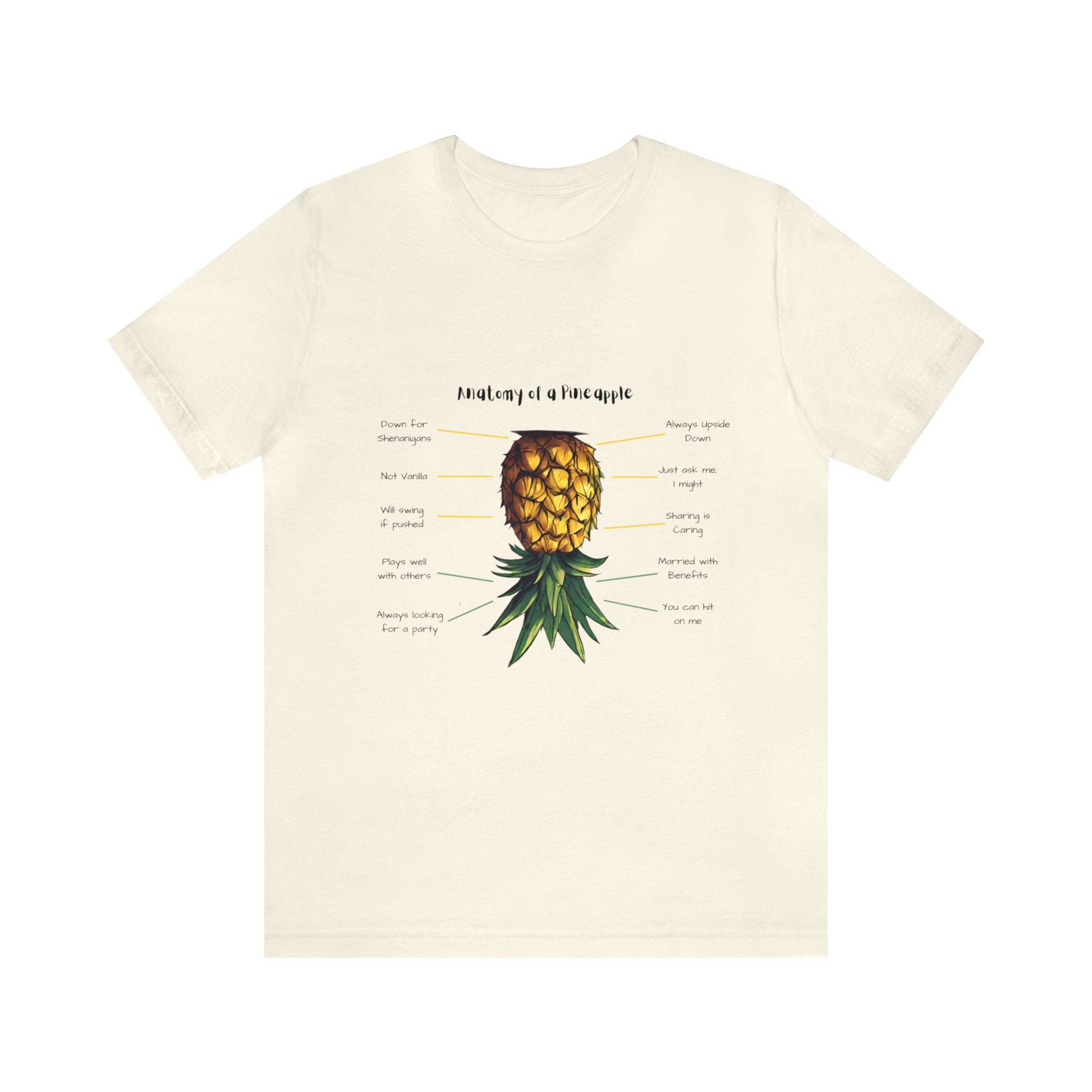Anatomy of an Upside Down Pineapple T-shirt - Etsy