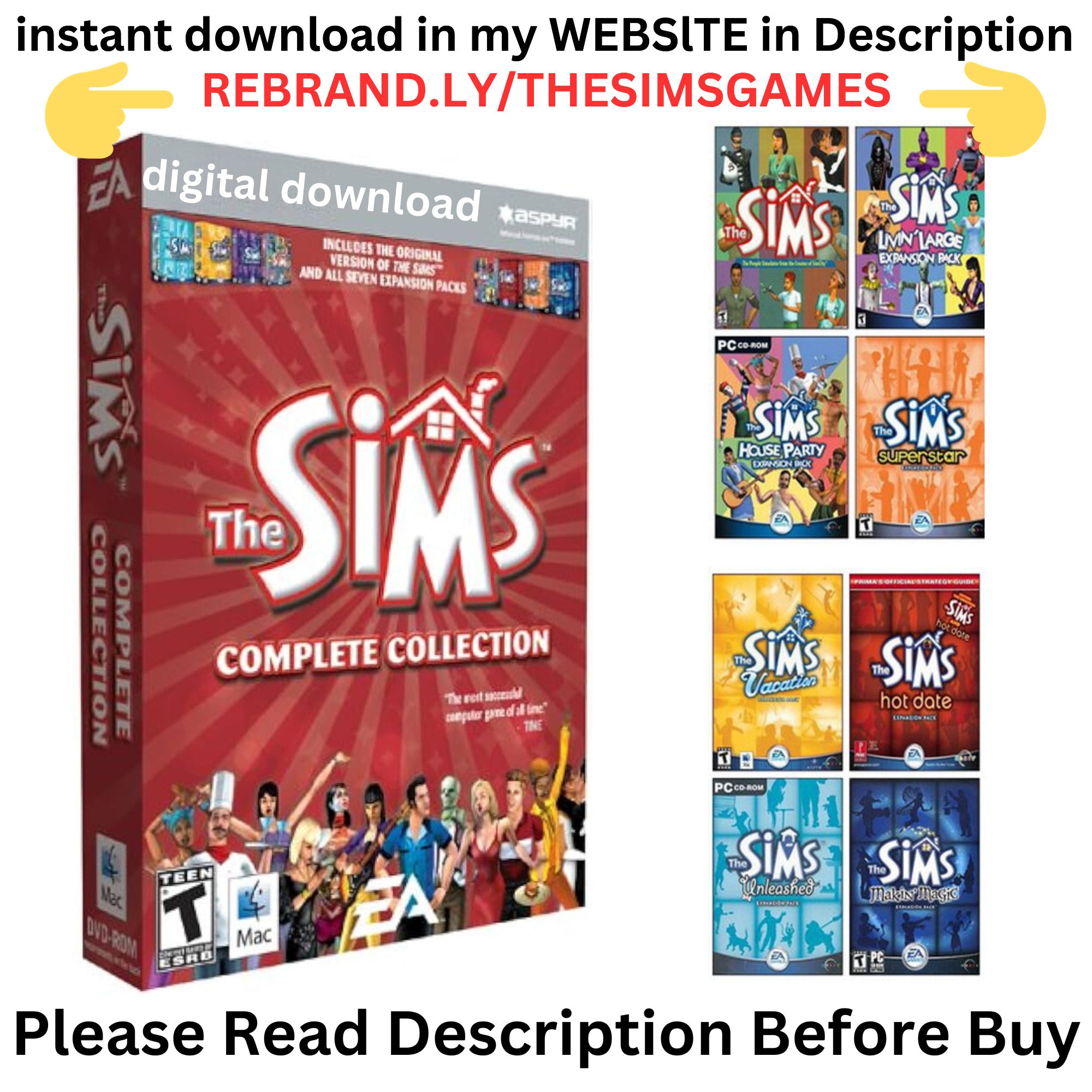 The Sims 1: COMPLETE COLLECTION With All Expansions - Etsy Canada