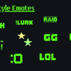 KICK Streaming Pixel-style Chat EMOTES Bright Green - Etsy
