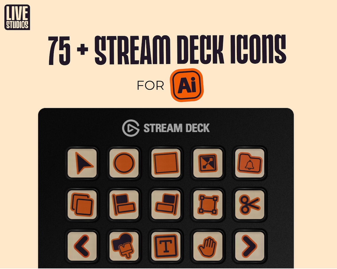 STREAM DECK ICONS Sticker Pack for Illustrator | Streamer | Stream Deck ...