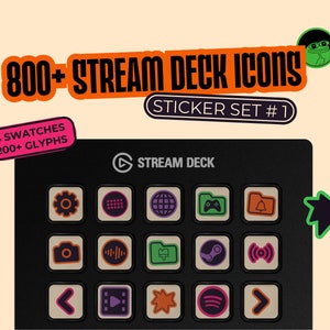 STREAM DECK ICONS Sticker Pack 1 | Streamer | Stream Deck | Twitch ...