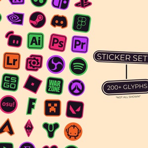 STREAM DECK ICONS Sticker Pack 1 | Streamer | Stream Deck | Twitch ...