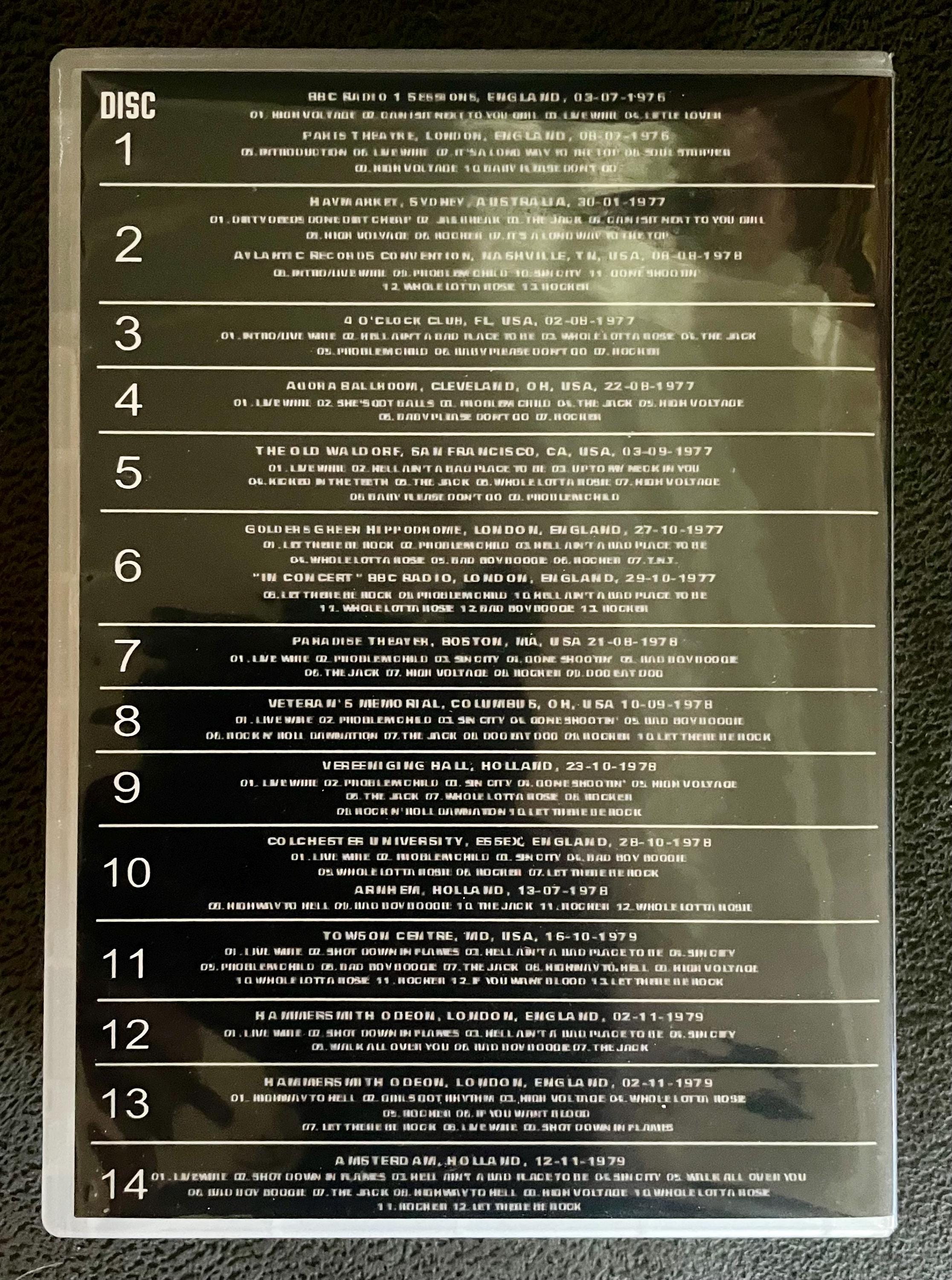 AC/DC - Complete Soundboard Collection With Bon Scott 1976-1979 - Etsy ...