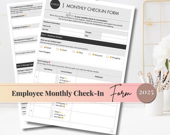 Employee Monthly Check-in Form: Customizable Performance Review ...