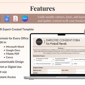 Employee Medical Consent Form: HR Compliance Template (digital Download ...