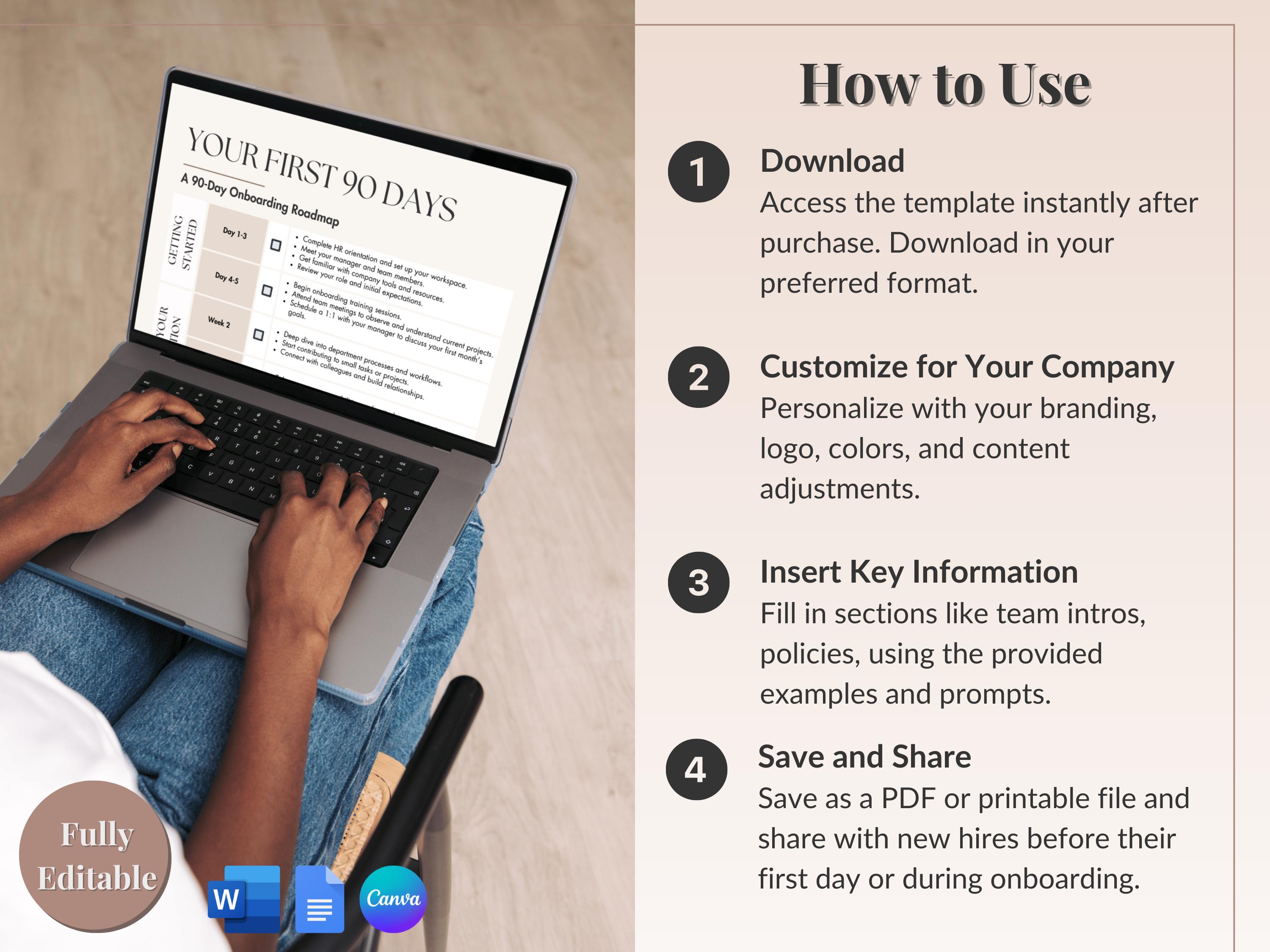 New Hire Welcome Packet Template Fully Customizable Employee Onboarding ...