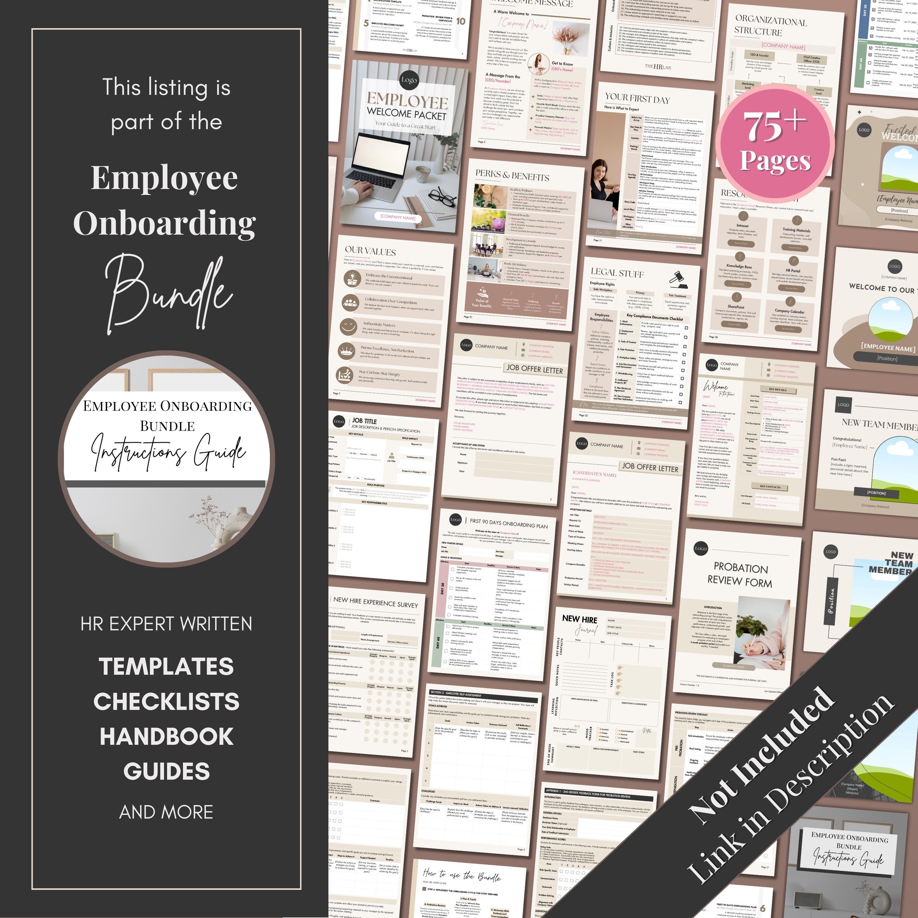 Modern Job Description Template: Employee Recruitment (fillable PDF) - Etsy