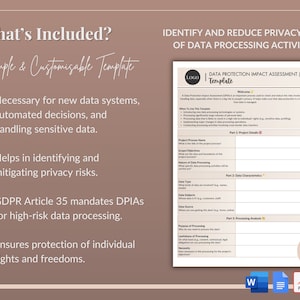 Customisable Data Protection Impact Assessment Tool DPIA Template ...