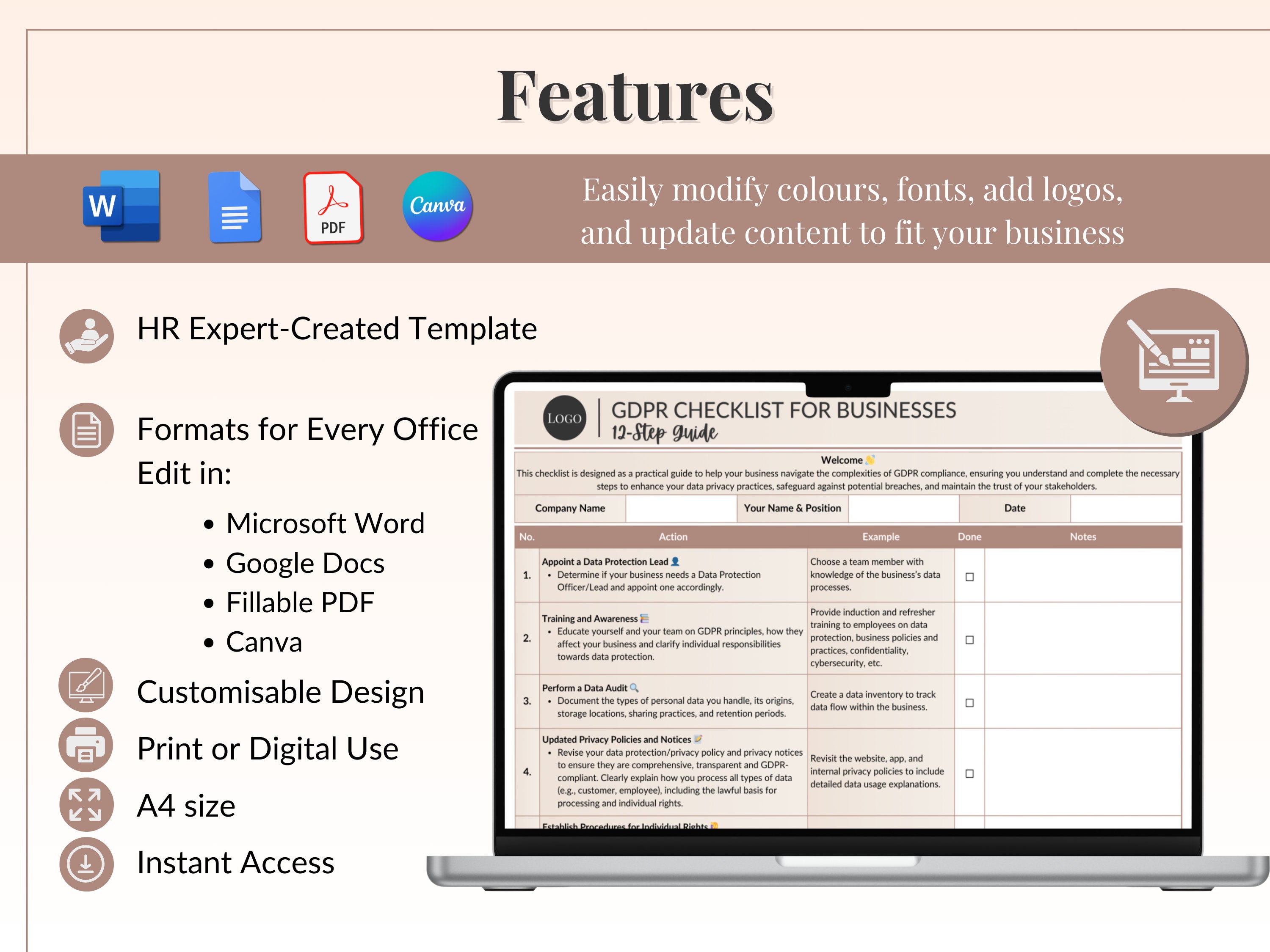 12 Step GDPR Checklist for Business Compliance Toolkit for Smes Data ...