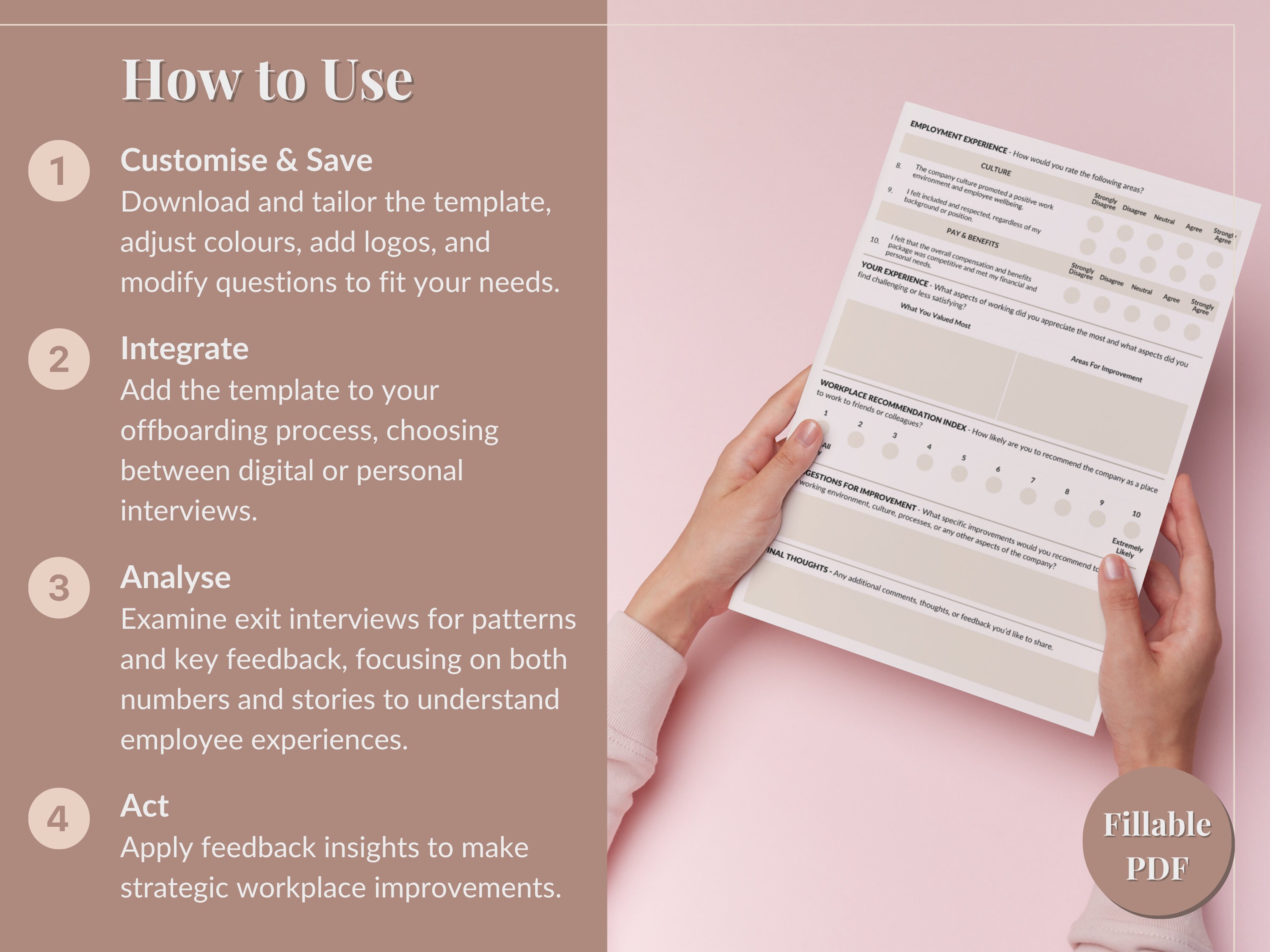 Exit Interview Form HR Template: Employee Offboarding (digital Template ...