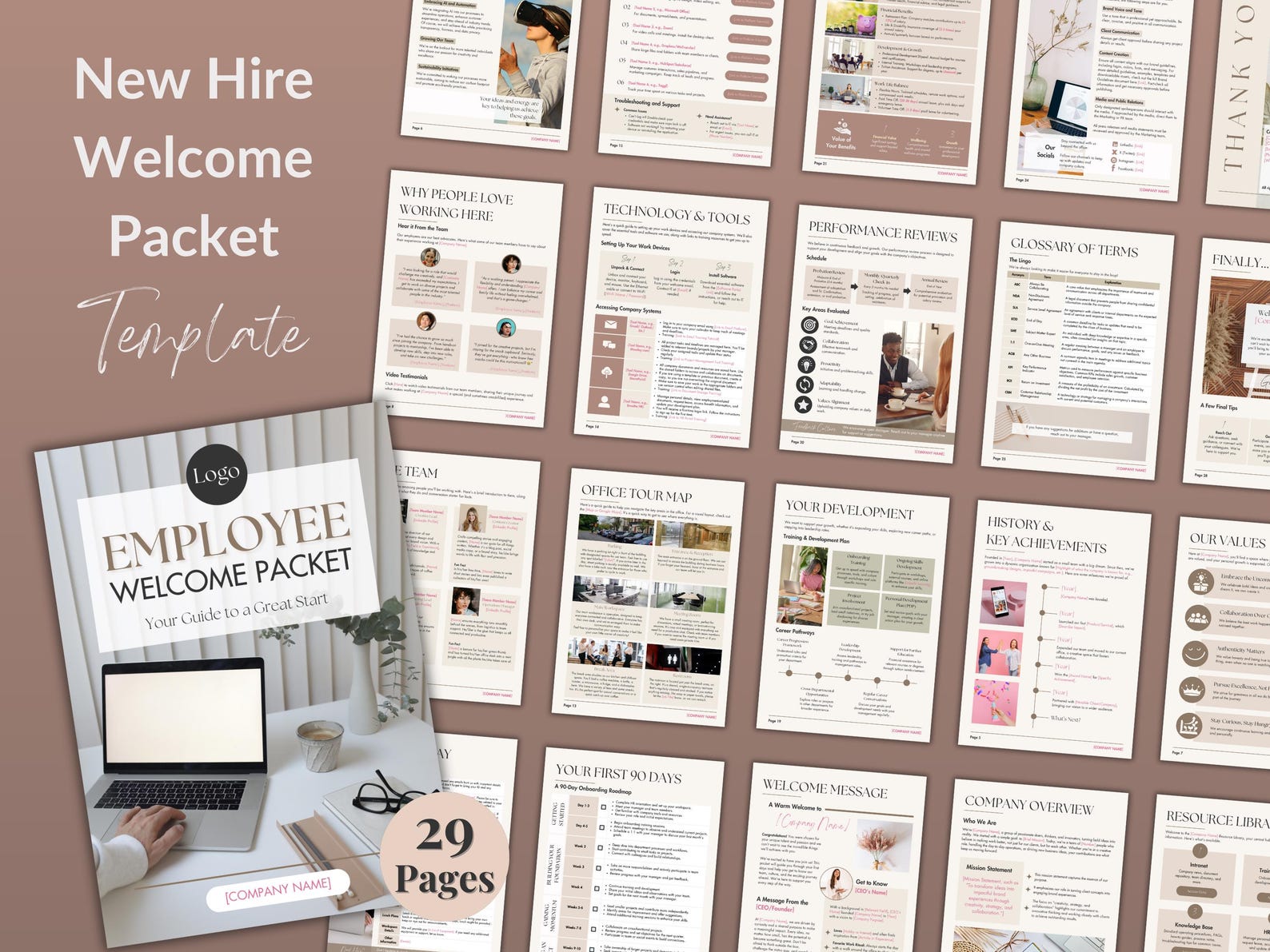 New Hire Welcome Packet Template Fully Customizable Employee Onboarding ...