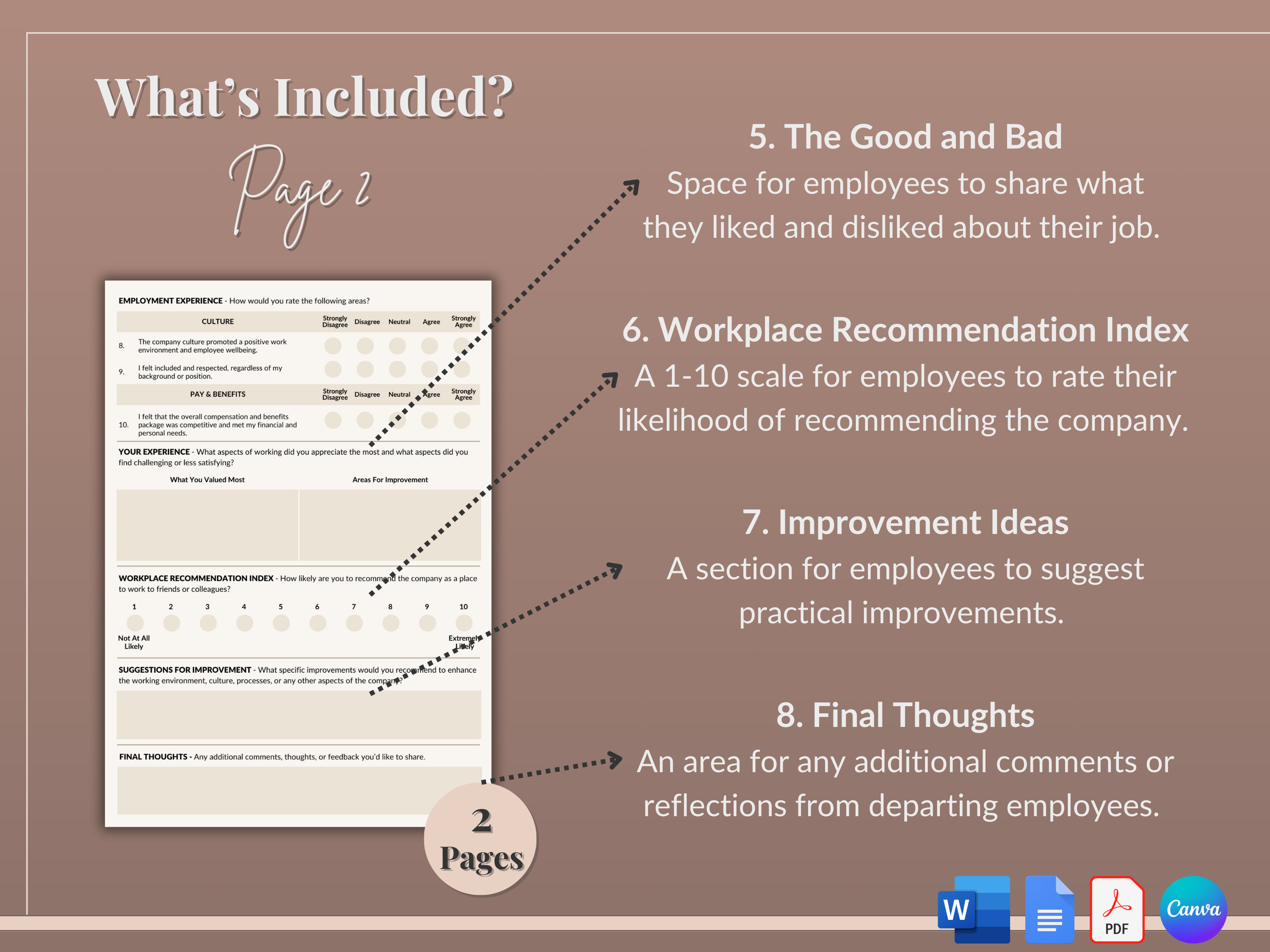 Exit Interview Form HR Template: Employee Offboarding (digital Template ...