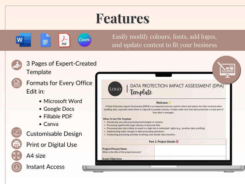 Customisable Data Protection Impact Assessment Tool DPIA Template ...