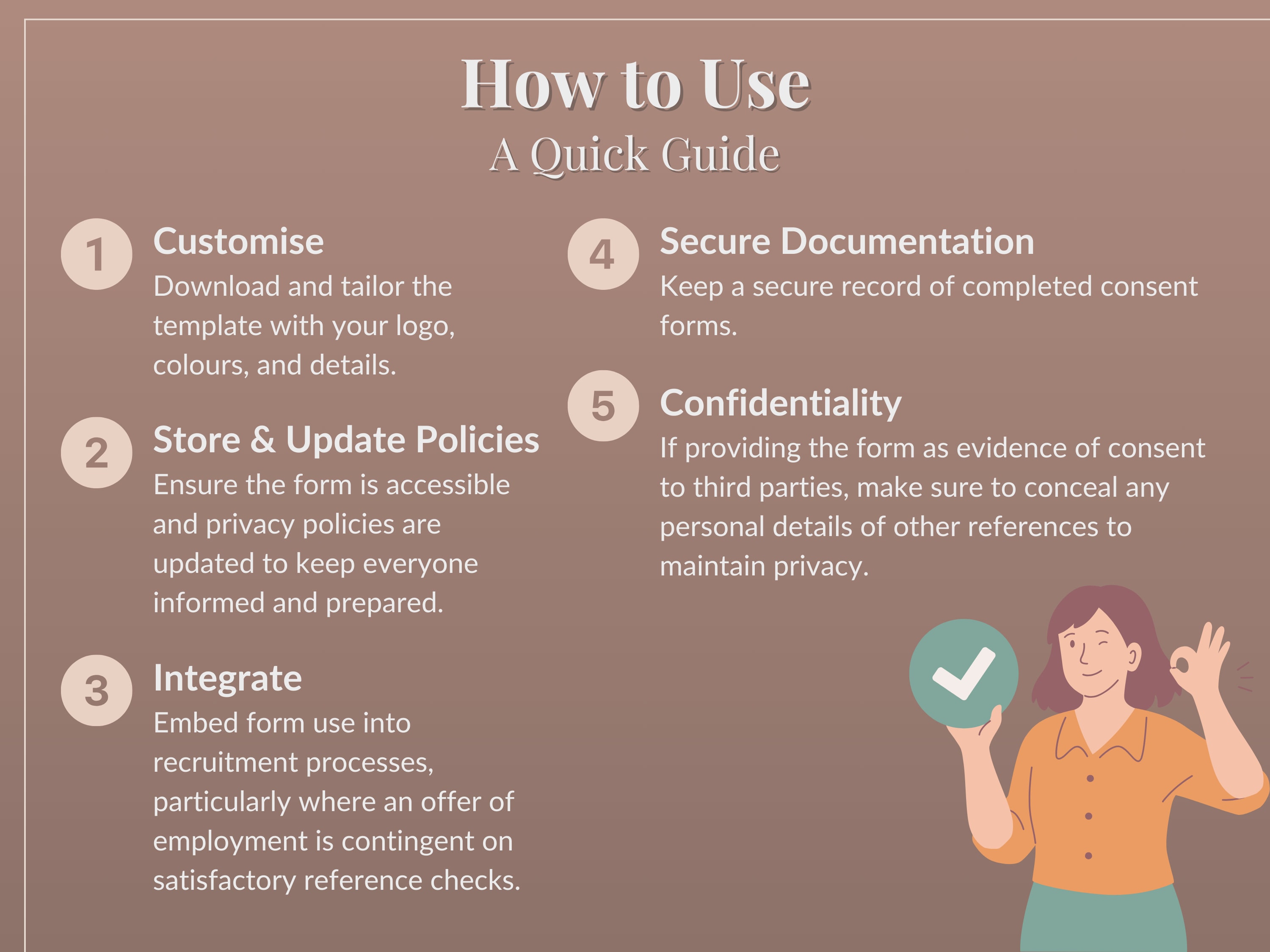 2-in-1 Employee Reference Consent Form GDPR Pre Employment Checks ...