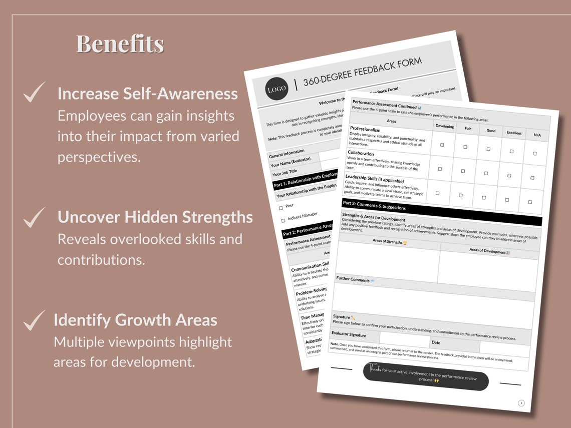Employee Performance 360-degree Feedback Form Performance Evaluation ...
