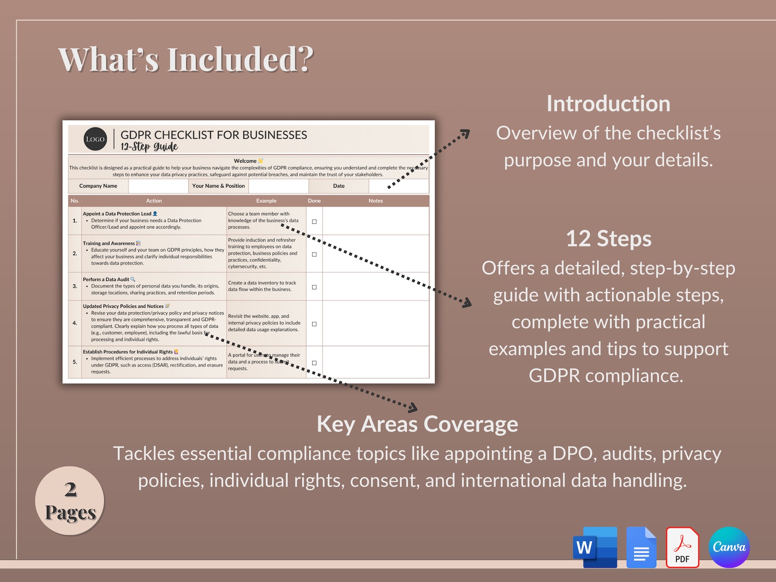 12 Step GDPR Checklist for Business Compliance Toolkit for Smes Data ...