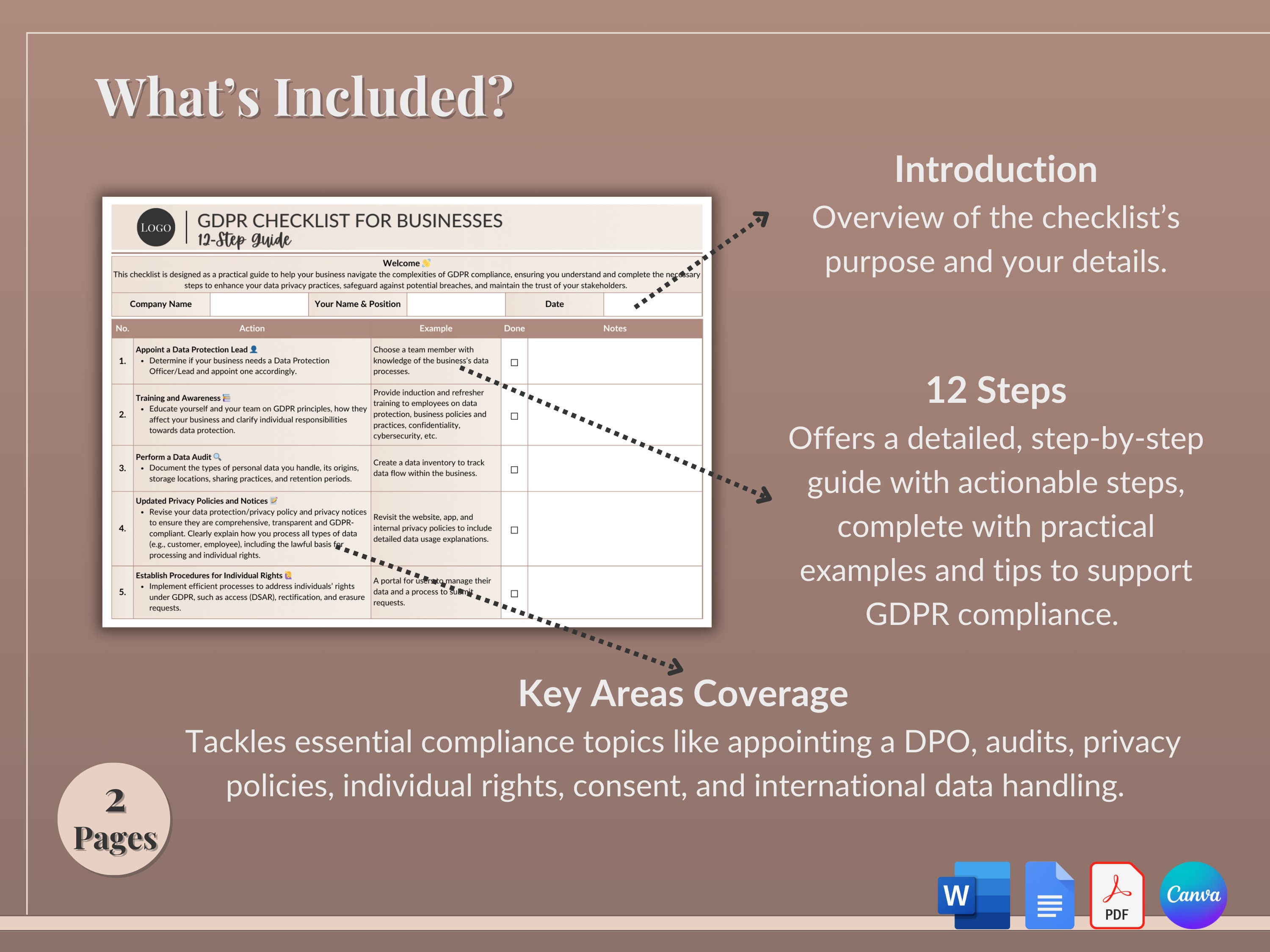 12 Step GDPR Checklist for Business Compliance Toolkit for Smes Data ...