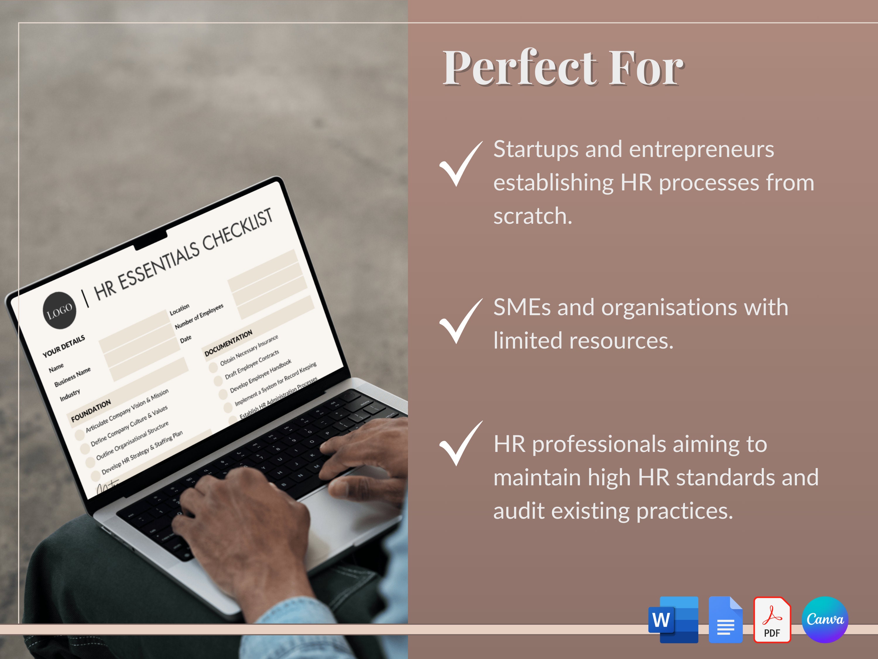 HR Essentials Checklist New Business Guide Worksheet 48-step HR Tasks From Recruitment to ...