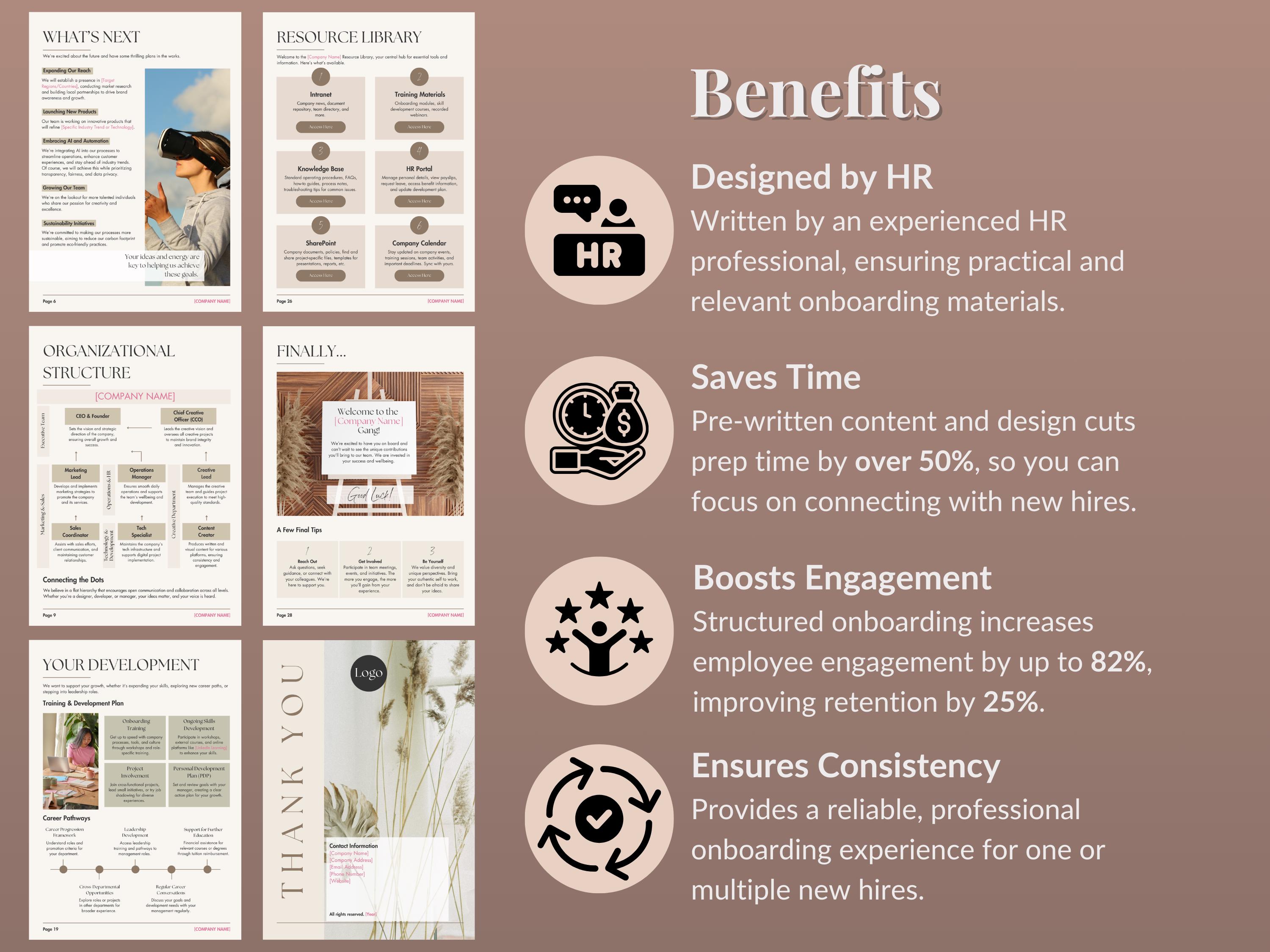 New Hire Welcome Packet Template Fully Customizable Employee Onboarding ...