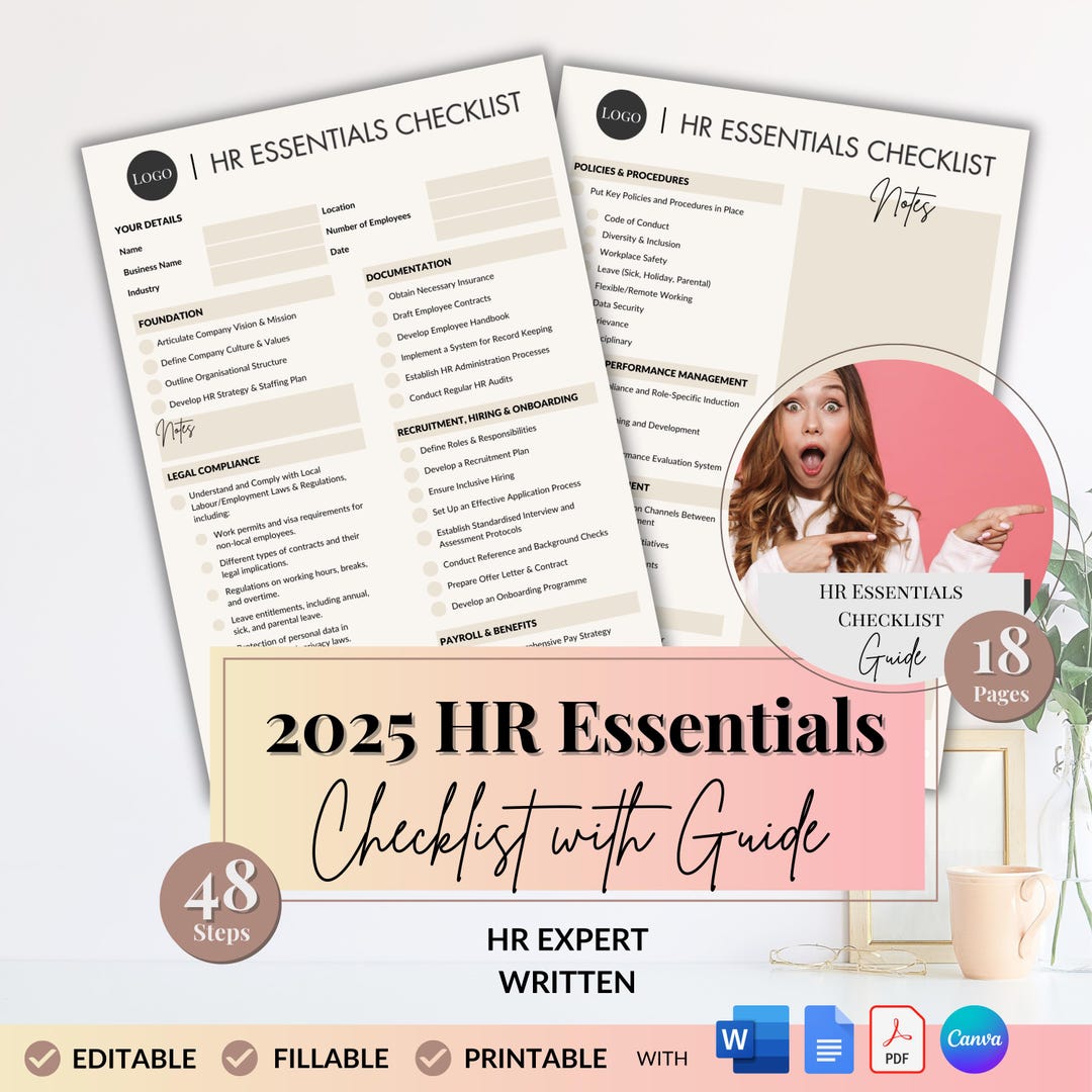 HR Essentials Checklist: New Business Guide & Audit (digital Download ...