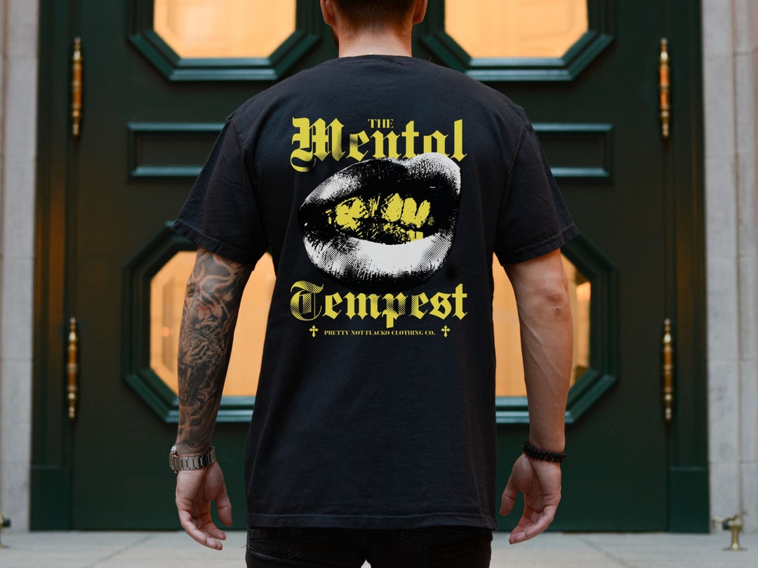 The Mental Tempest Shirt, Original Design T-shirt, Rock Lips Shirt ...