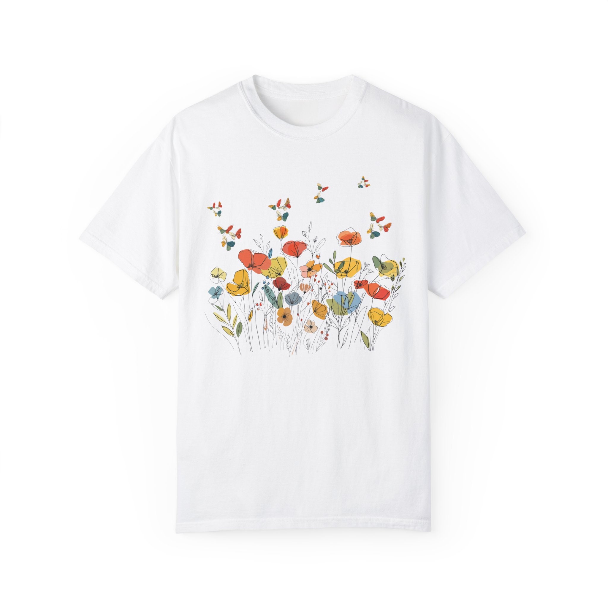 Flower Shirt, Gift for Her, Flower Shirt Aesthetic, Floral Graphic Tee ...