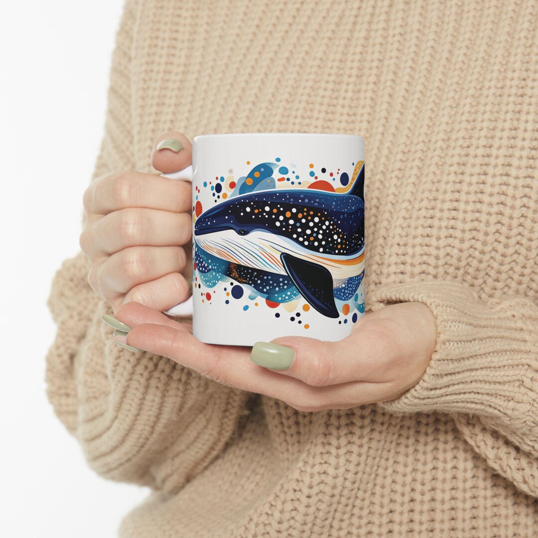 Whale Mug- Humpback Whale- Aesthetic Ocean Mug- Marine Life Gift- Sea ...
