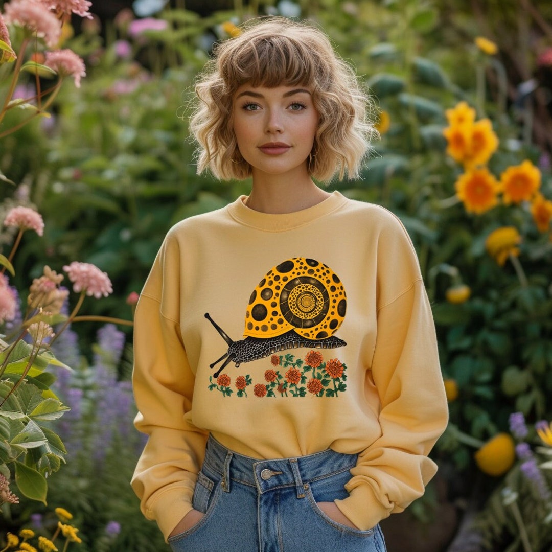 Snail Sweatshirt- Garden Snail Shirt- Garden Sweatshirt- Snail Lover ...