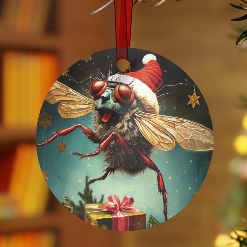 Fly Christmas Ornament, Christmas Ornament, Funny Fly Ornament, Funny ...