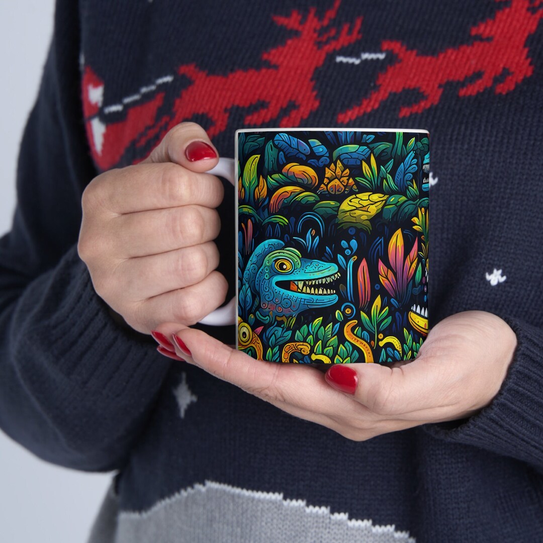 Swamp Creatures Mug, Alligator Mug, Crocodile Mug, Swamp Mug, Colorful ...