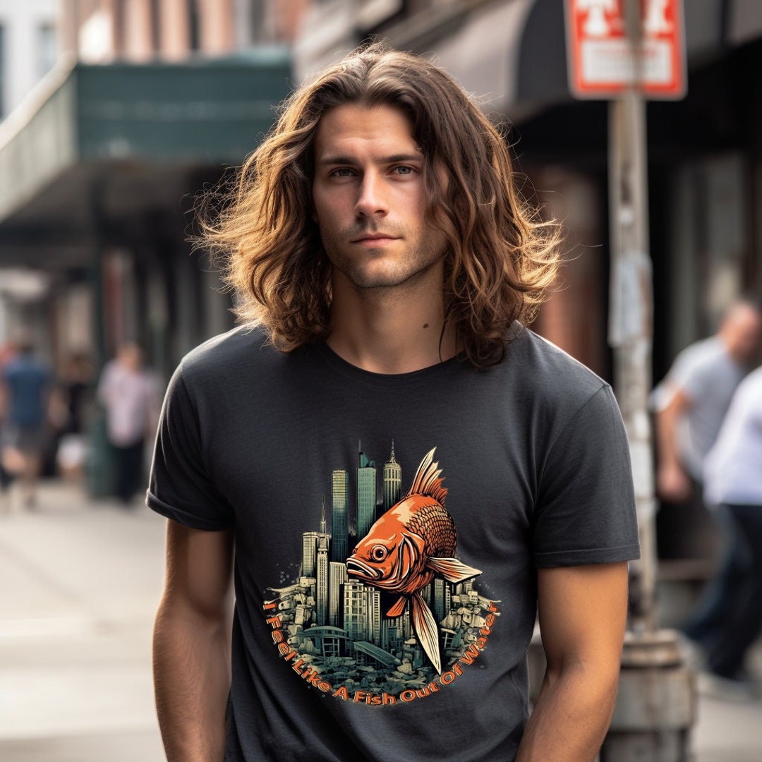 Fish Out of Water Shirt, City Skyline Tee, Outsider Shirt, Introvert ...