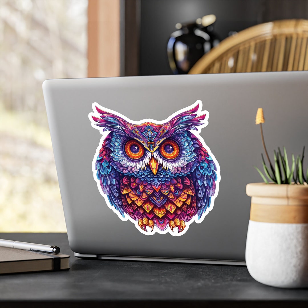 Owl Decal- Owl Vinyl Decal- Waterproof Owl Decal- Little Owl Sticker ...