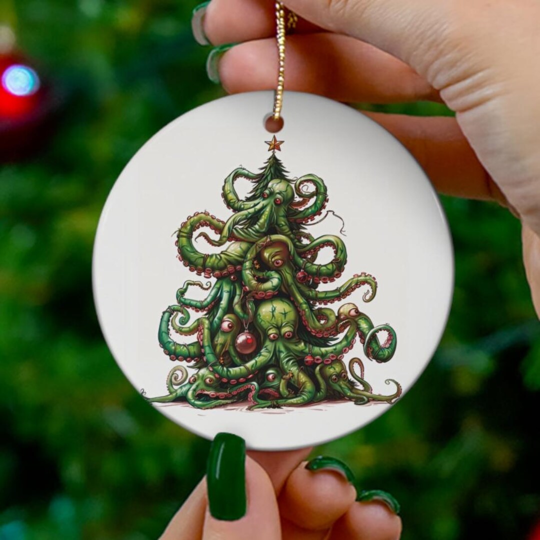 Octopus Ornament- Funny Tree Ornament- Octopus Tree Ornament- Christmas ...