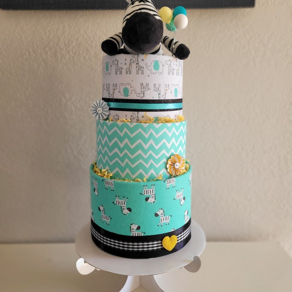 Zebra Diaper Cake - Etsy