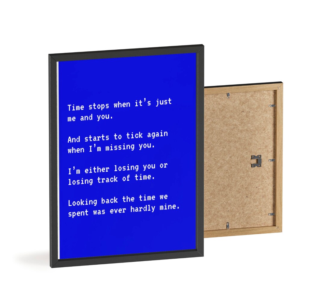 TIME STOPS Mood Board Blue Poster - Powerful Affirmations and Rhymes ...