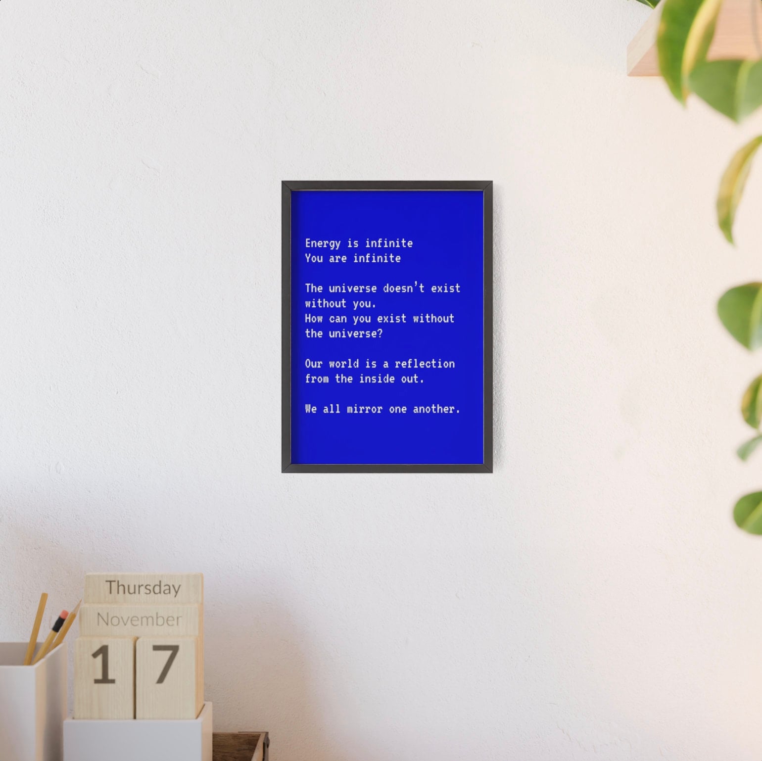 TIME STOPS Mood Board Blue Poster - Powerful Affirmations and Rhymes ...