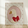 Silly Goose Wall Art Cute Goose Poster Pale Pink Girl Nursery Decor ...