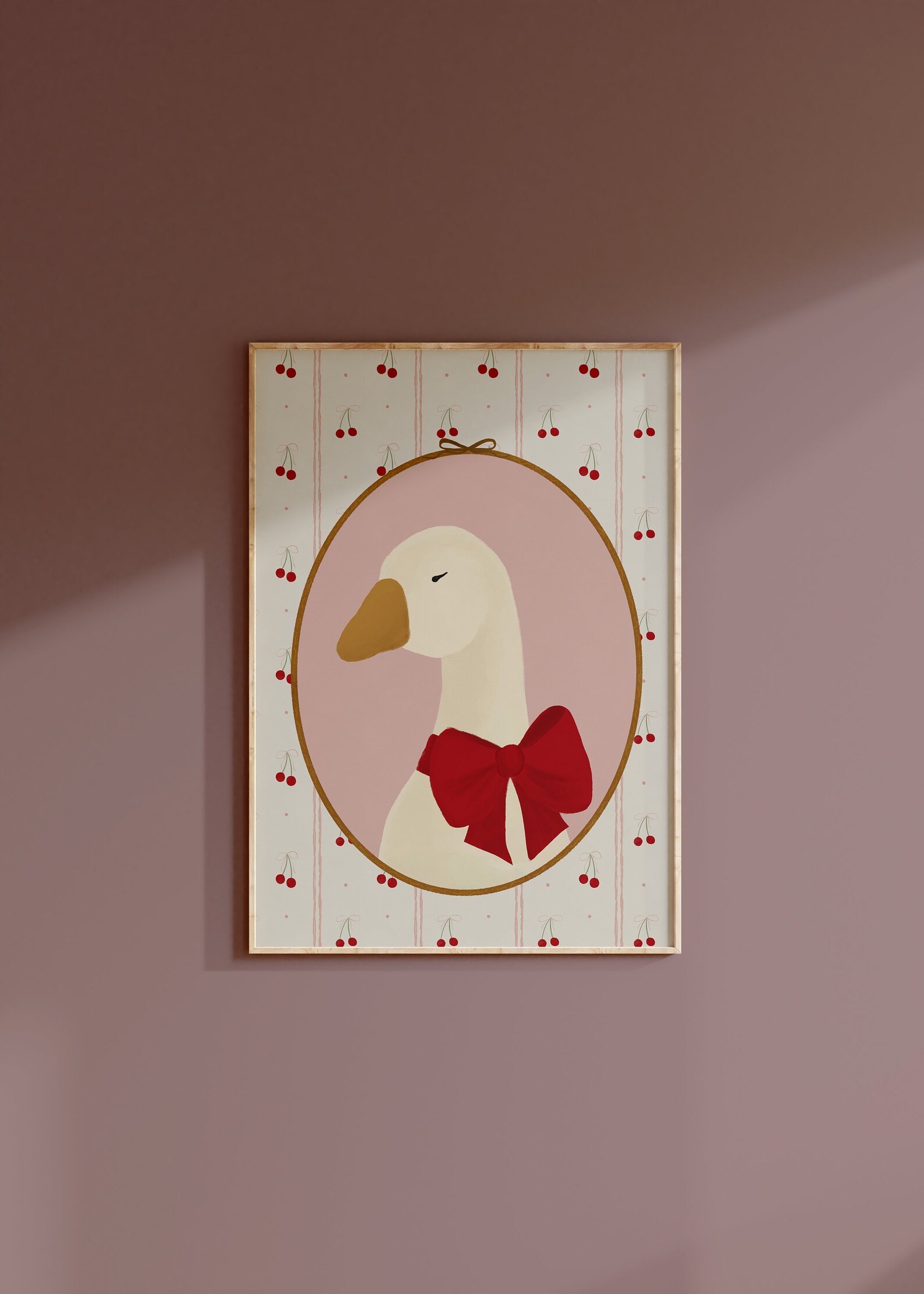 Vintage Goose Print, Grandmillenial Art, Coquette Art, Girl Goose ...