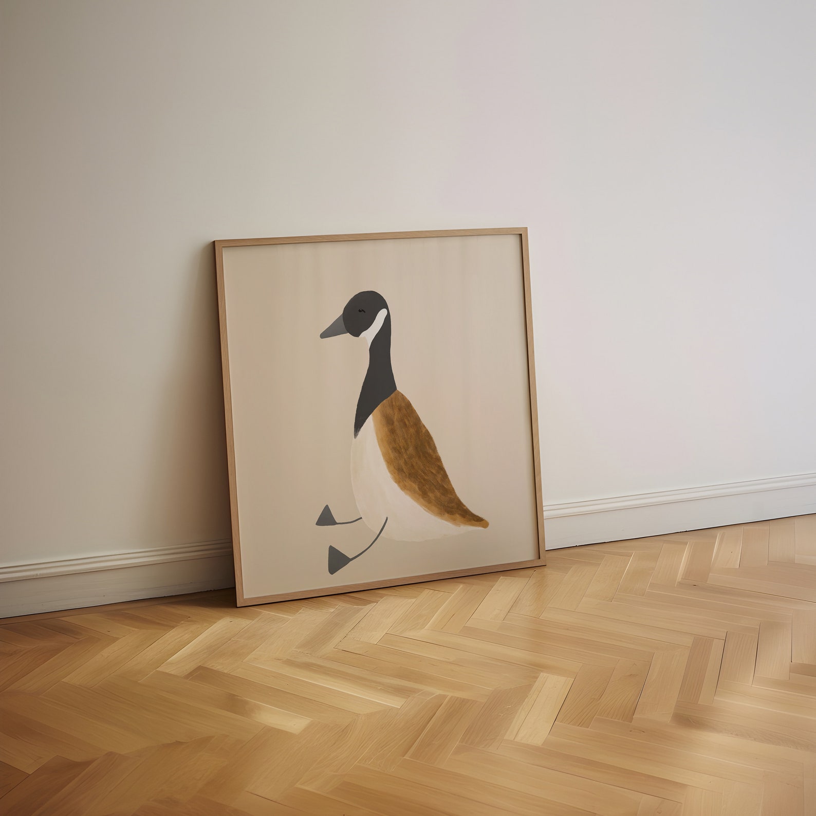 Canada Goose Art Print Silly Goose Wall Art Cute Goose Poster Beige Boy ...