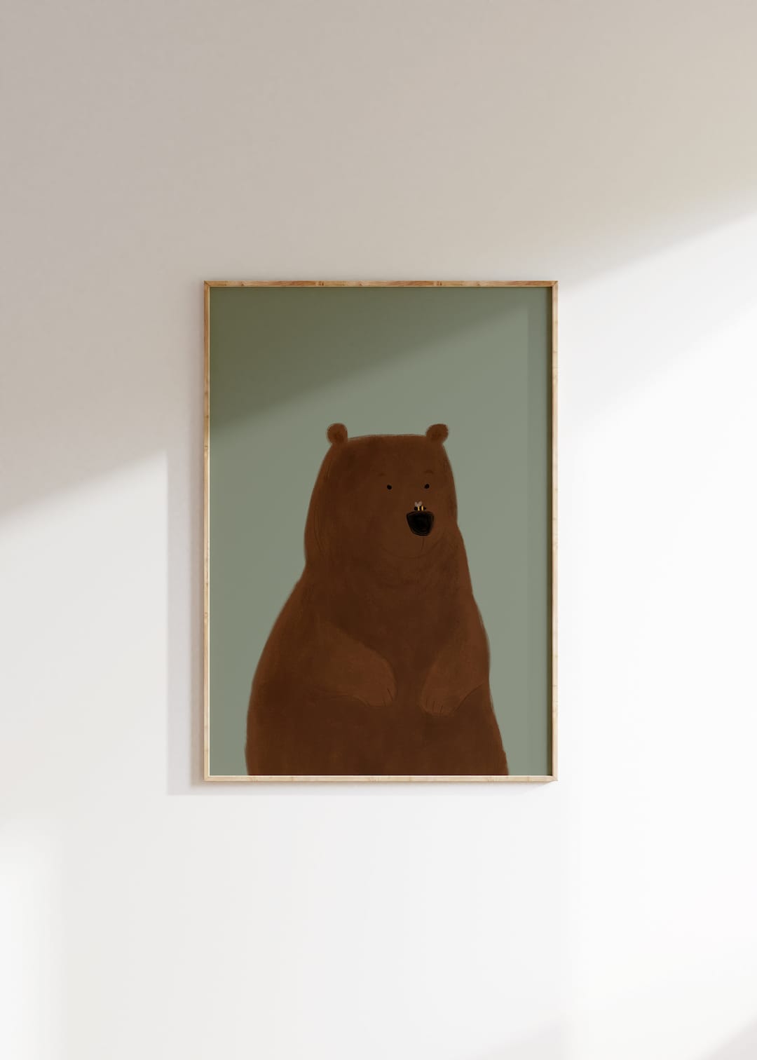 Nursery Bear Wall Art, Kids Room Print, Cute Bear Printable, Brown Bear ...