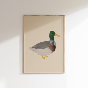 Duck and Goose Wall Art Printable, Girl Room Poster Set of 2 Boy Room ...